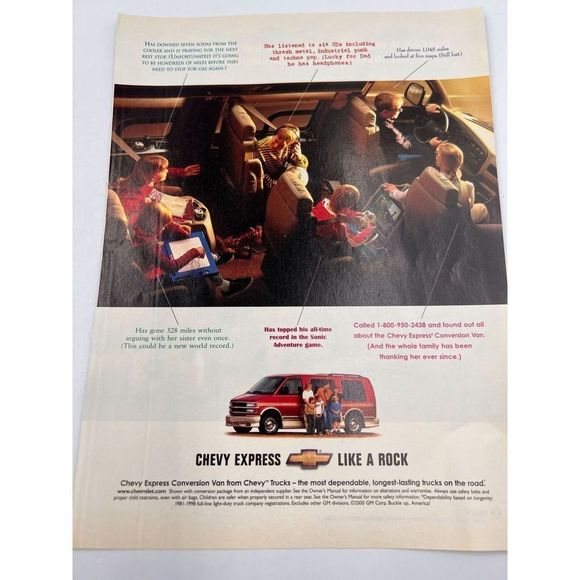 Chevrolet | Other | Rare Chevy Chevroletexpress Van Original Magazine ...